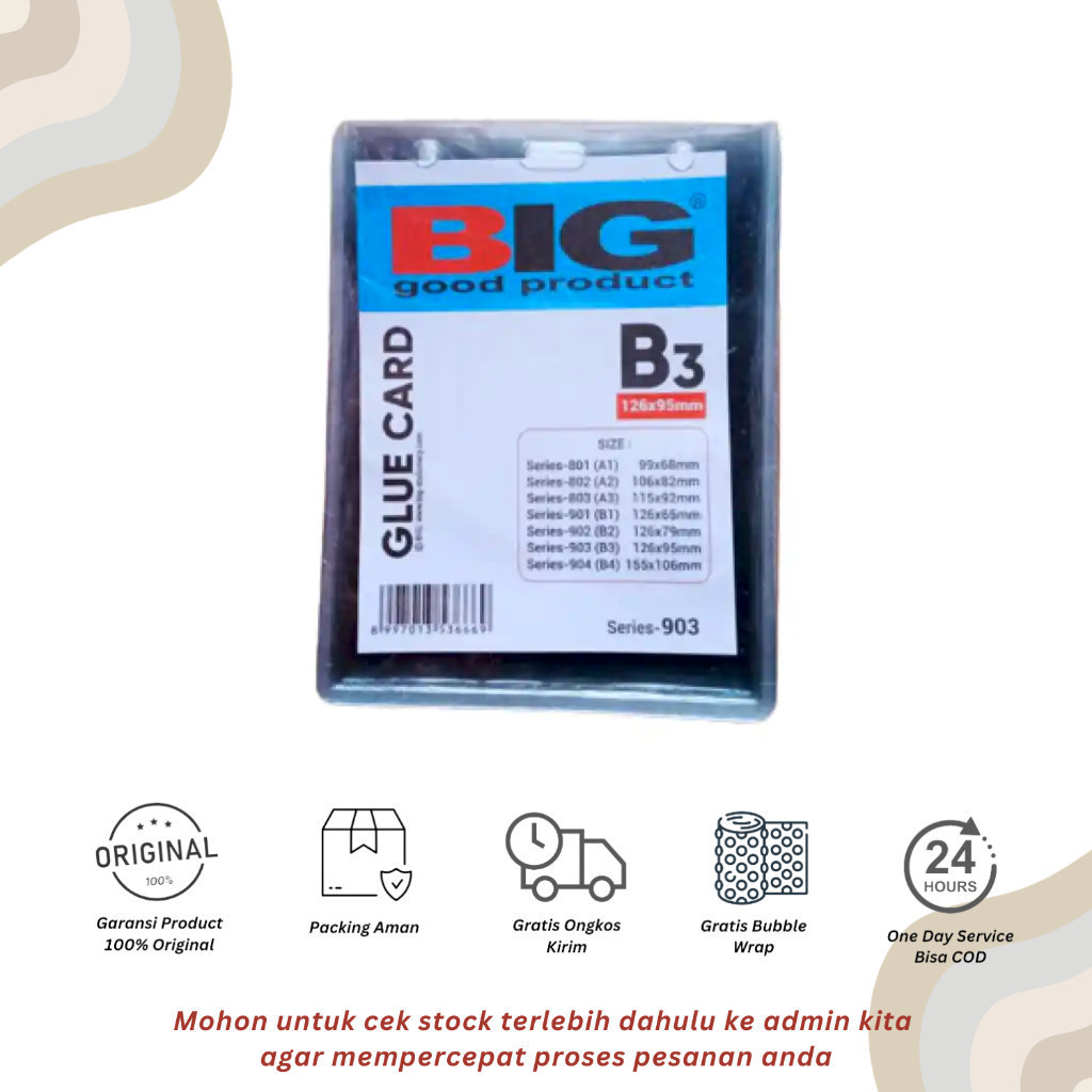 Jual ID CARD BIG GLUE CARD B3 903 | Shopee Indonesia