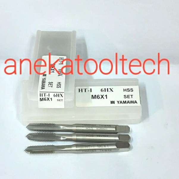 Jual Yamawa Tap Set 6X1 Isi 3Pcs (Taper,Plug,Bottoming) Tap Hss Yamawa M6 | Shopee Indonesia