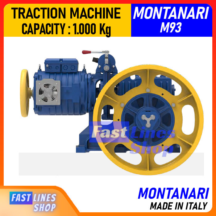 Jual Elevator Traction Machine 1000 Kg Montanari M93 Geared Gearbox ...