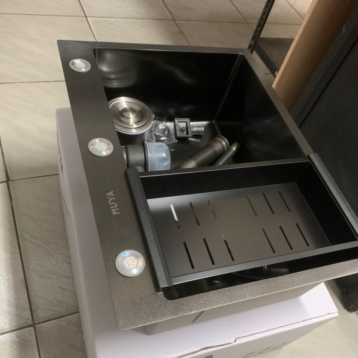 Jual Kichen Sink MUYA 6045 Black/Bak Cuci Piring Hitam 6045 | Shopee ...