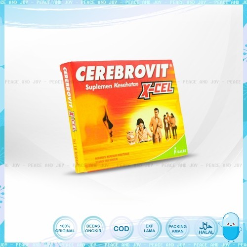 Jual CEREBROVIT XCEL 10 PCS MULTIVITAMIN MENINGKATKAN OTAK DAN DAYA ...