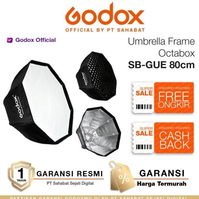 Jual GODOX SOFTBOX OCTAGONAL 120CM WITH GRID SB-UE 120CM BOWENS MOUNT ...