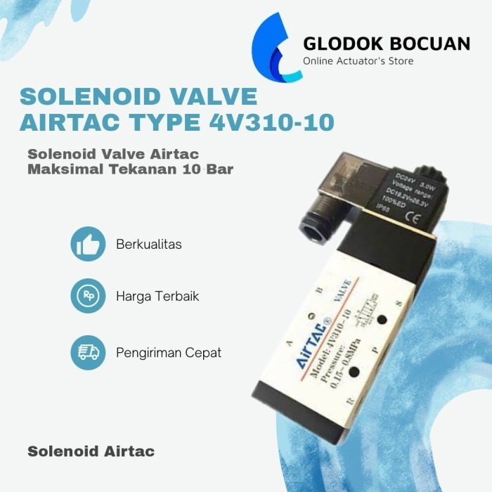 Jual SOLENOID VALVE 4V310-10 4V 310-10 4V 310 10 AIRTAC SELENOID VALVE ...