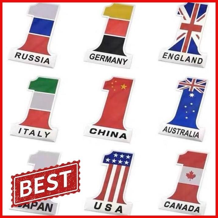 Jual [FNC] EMBLEM 3D LOGO BENDERA NEGARA ENGLAND GERMANY JAPAN ITALY ...