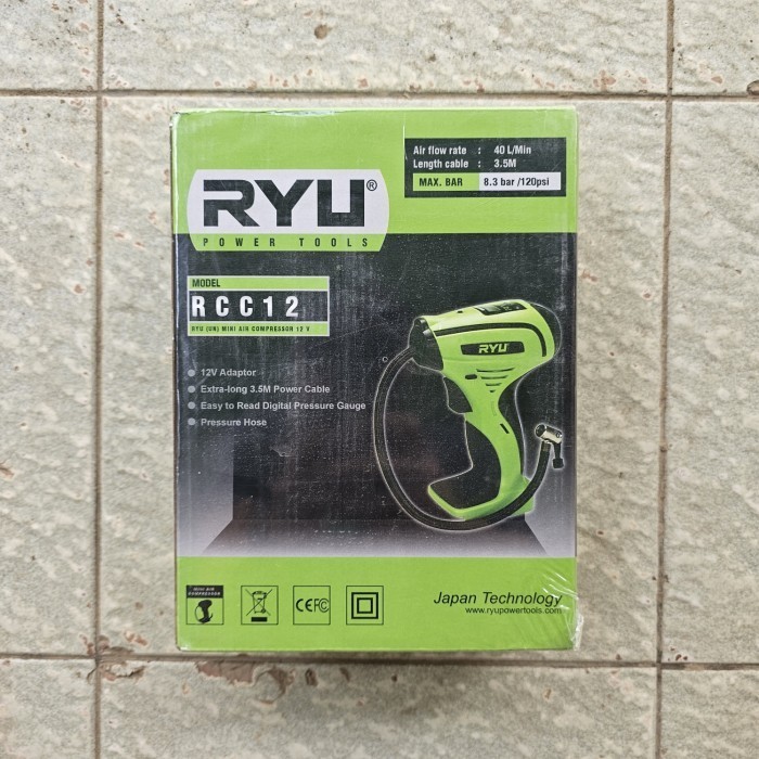 Jual Mini air compressor / isi angin elektrik / isi ban portable RCC 12 ryu | Shopee Indonesia