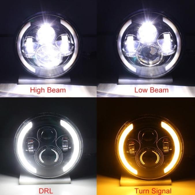 Jual Led H4 Daymaker Dot Sae 7 Inch Led Motor Harley Led Jeep Day Maker ...