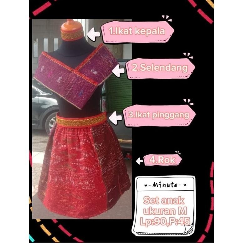 Jual Eq-77 Set Pakaian Anak Adat Batak-Uloskeci-Ulos Anak-Kain Tenun Etnik Promo Special ...