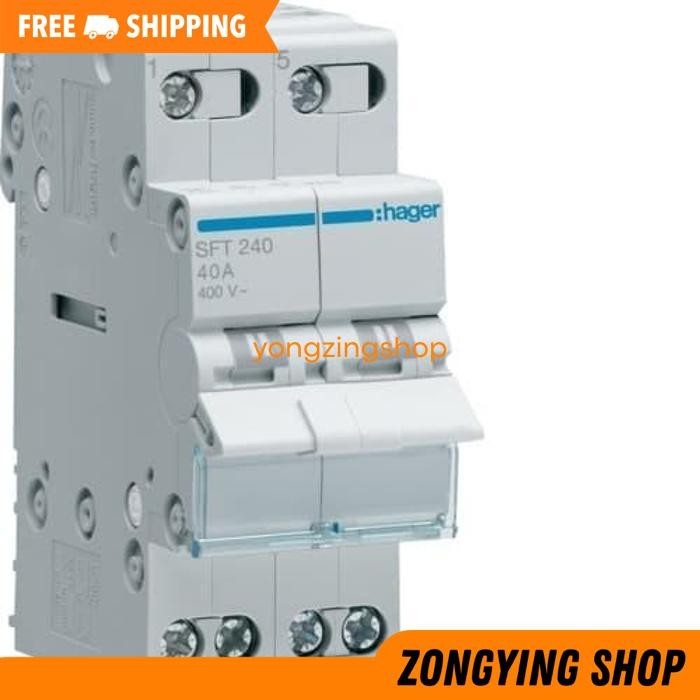Jual HAGER MCB COS CHANGE OVER SWITCH 2P 40A SFT240 SNI ORIGINAL PLN ...