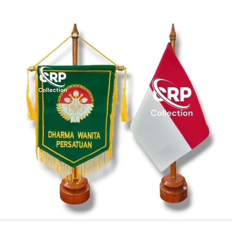 Jual PROMO - BENDERA MEJA 2 SET VANDEL DHARMA WANITA + MERAH PUTIH ...