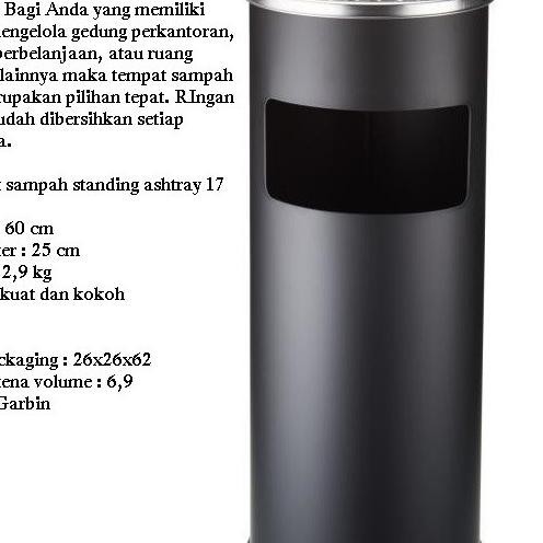 Jual Standing Ashtray 17 Liter Tempat Sampah Asbak | Shopee Indonesia
