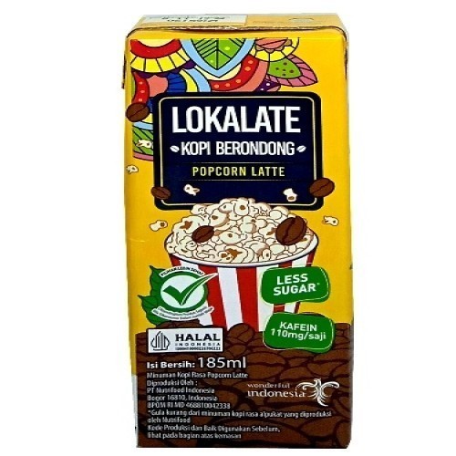 Jual S03395 LOKALATE BERONDONG POPCORN LATTE MINUMAN KOPI 185ML MAJU ...