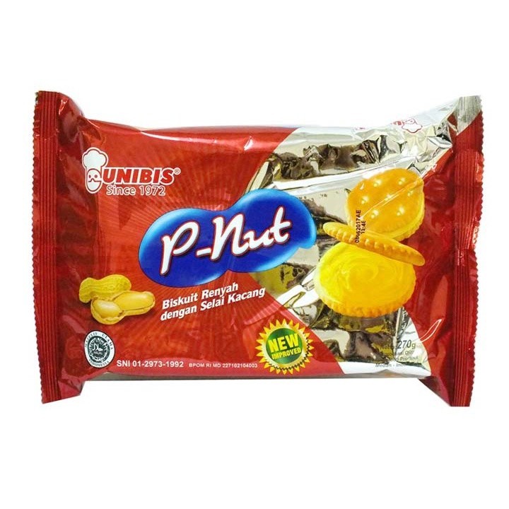 Jual S02229 UNIBIS P-NUT SELAI KACANG CRACKERS BISCUIT 258GR MAJU ...