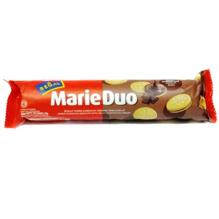 Jual S01786 REGAL MARIE DUO MILKY CHOCOLATE BISCUIT 100GR MAJU BERSAMA ...
