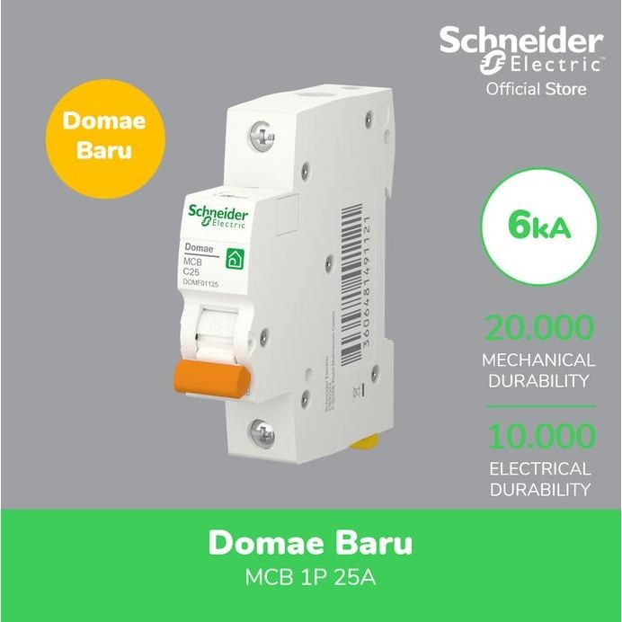 Jual Schneider Electric New Domae Mcb 25A 1P - Domf01125 | Shopee Indonesia