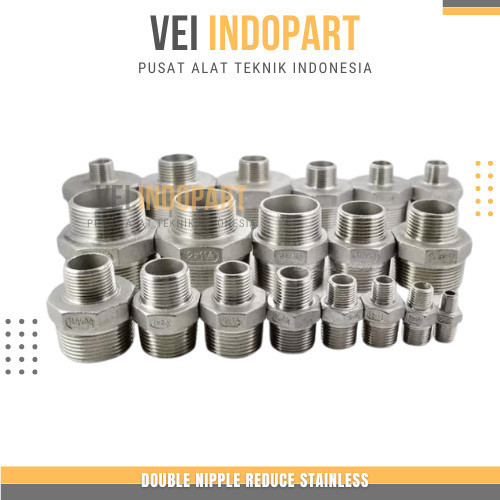 Jual 3/4 x 1/4 Double Nepel Nipple Reduce Stainless Steel 3/4 x 1/4 | Shopee Indonesia