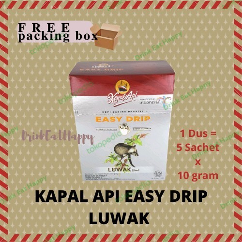 Jual Kapal Api Easy Drip Luwak Blend Kopi Bubuk | Shopee Indonesia