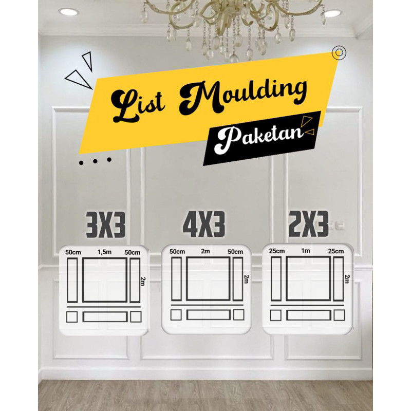 Jual LIST MOULDING WAINSCOTING /BAHAN PVC ANTI RAYAP UKURAN 4CM,6CM ...