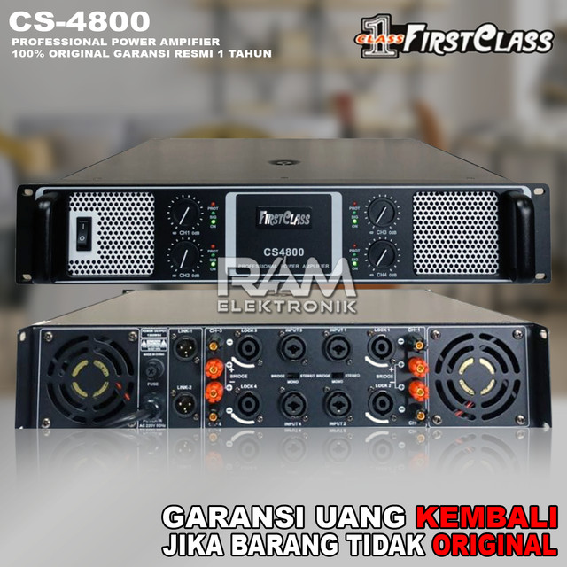 Jual Power Amplifier FIRSTCLASS CS 4800 | FIRST CLASS CS4800 Class AB Original | Shopee Indonesia