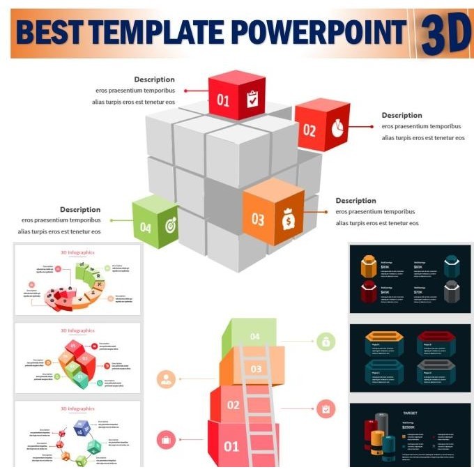 Jual Ready Template Powerpoint 3D Keynote 3D Google Slides 3D | Shopee ...