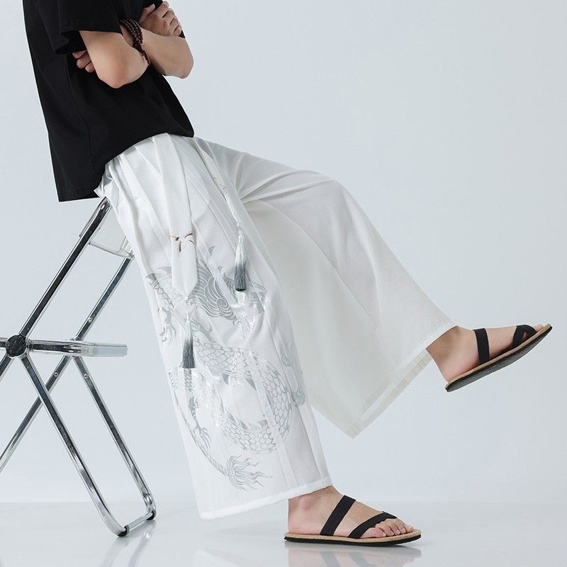 Jual New Chinese Style Tang Costume Han Costume Loose Wide-Leg Skort ...