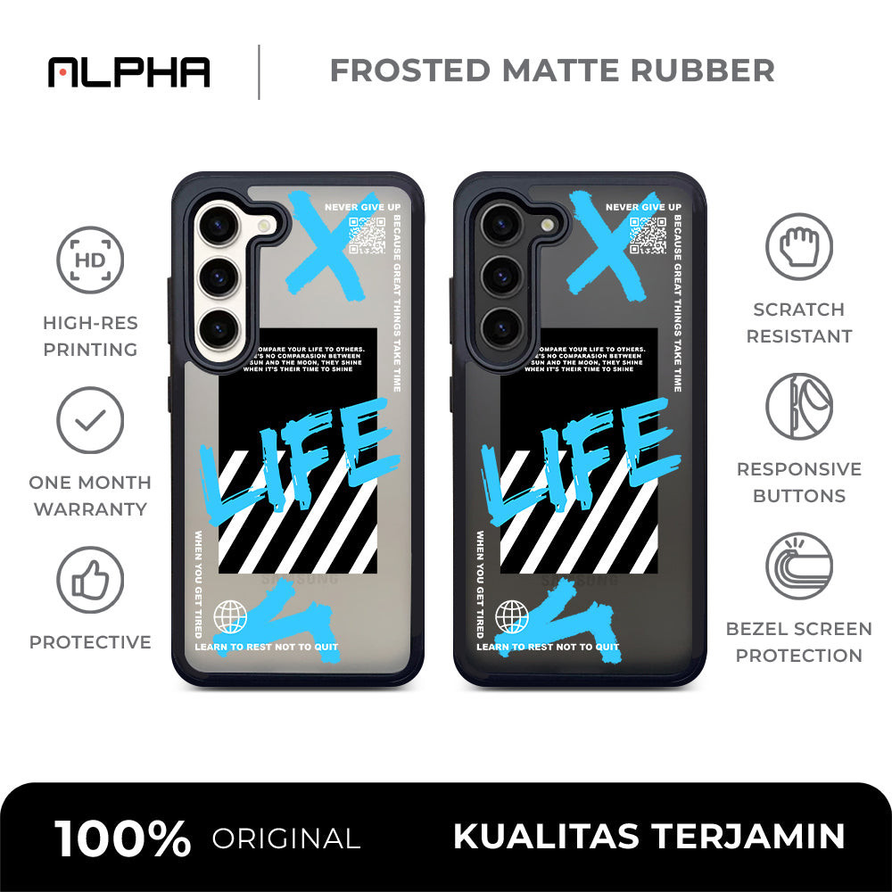 Jual Hybrid Rubber Matte Case Samsung A56 A54 A55 A35 A36 S23 FE Cassion Typography | Shopee ...