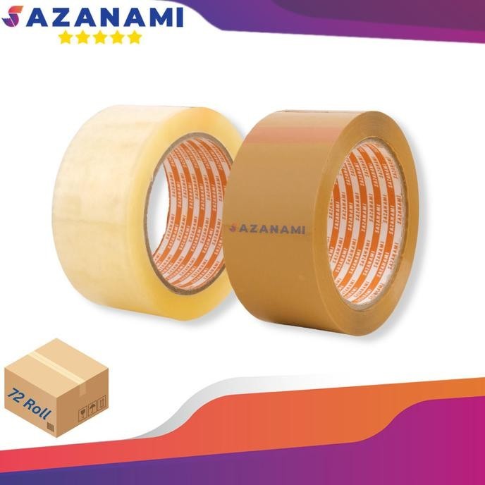 Jual Baru 1 BOX LAKBAN BENING 2 INCH x 100Y SAZANAMI LAKBAN COKLAT #JNE ...