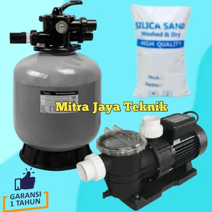 Jual Mesin Pompa Air Kolam Renang 1Hp + Sand Filter 16" Paket Kolam ...