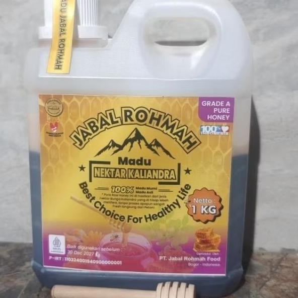 Jual Madu Asli 100% Murni 1kg Jabal Rohmah Nektar Kaliandra Grade A Alami Pure Natural Raw Honey ...