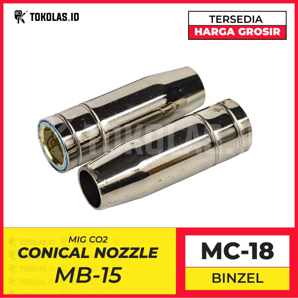 Jual Conical Nozzle MIG Torch CO CO2 MB15 MB 15AK 15 AK Selongsong ...