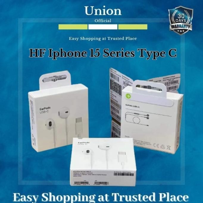 Jual Headset Earpods iPhone 15 Pro Max 15 Plus USB C Original | Shopee ...