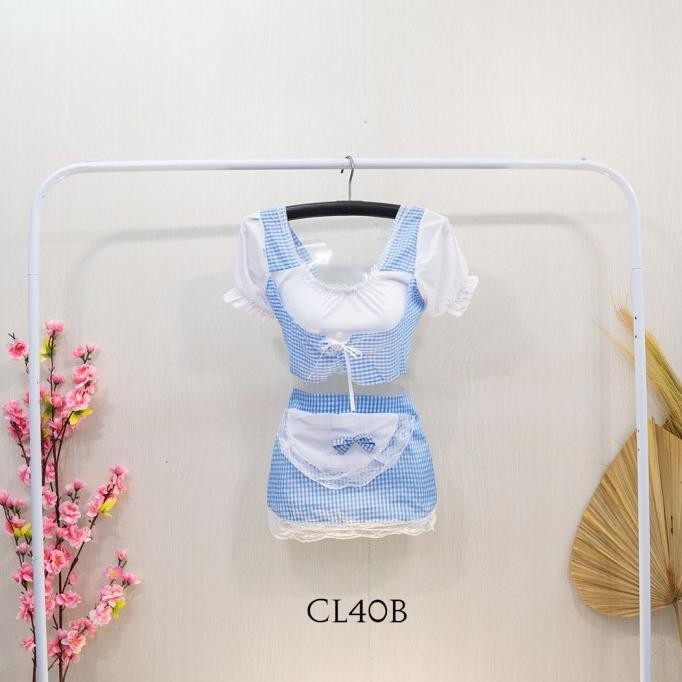 Jual Kostum Pelayan Sexy Premium Costum Cosplay Maid Biru Cl40B S010 ...