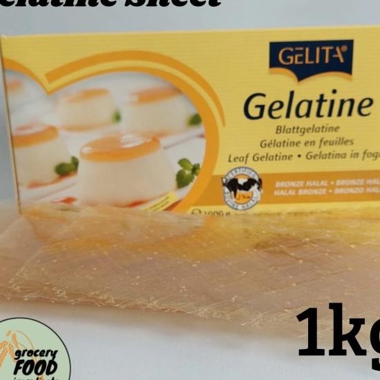 Jual Gelatin Sheet 300 Sheet/ Gelatine Sapi Halal 1Kg / Gelatine ...
