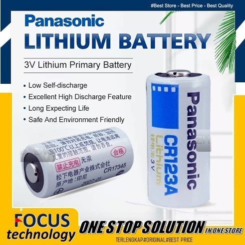 Jual Baterai CR123A / Panasonic Battery Lithium 3V CR123 | Shopee Indonesia