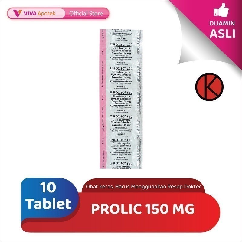 Jual Prolic 150 mg / Clindamycin / Antibiotik / Infeksi Bakteri (10 ...