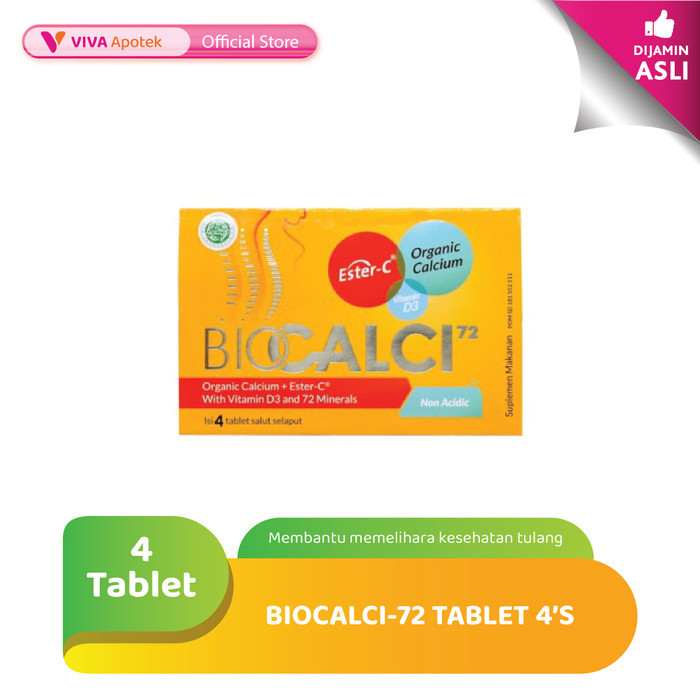 Jual Biocalci-72 Memelihara Kesehatan Tulang (4 Tablet) | Shopee Indonesia