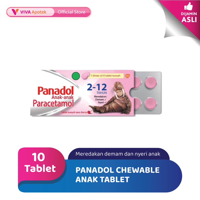 Jual Panadol Chewable Anak Meredakan Demam & Nyeri (10 Tablet) | Shopee ...