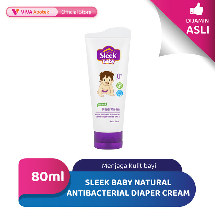 Jual Sleek Baby Natural Antibacterial Diaper Cream (80 ml) | Shopee ...