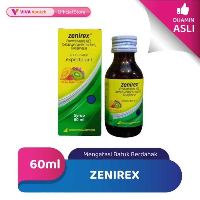 Jual Zenirex untuk Mengatasi Batuk Berdahak / Batuk Karena Alergi (60 ...