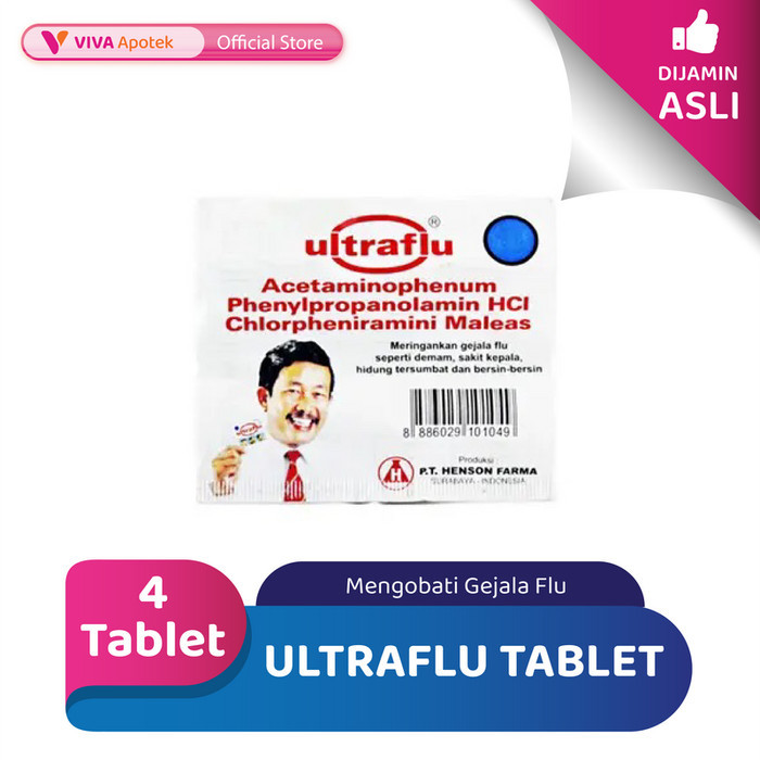 Jual Ultraflu Tablet untuk Mengobati Gejala Flu (4 Tablet) | Shopee ...