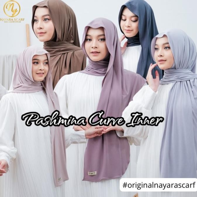 Jual Hijab pashmina curve Inner nayara scarf menutup leher jersey ...