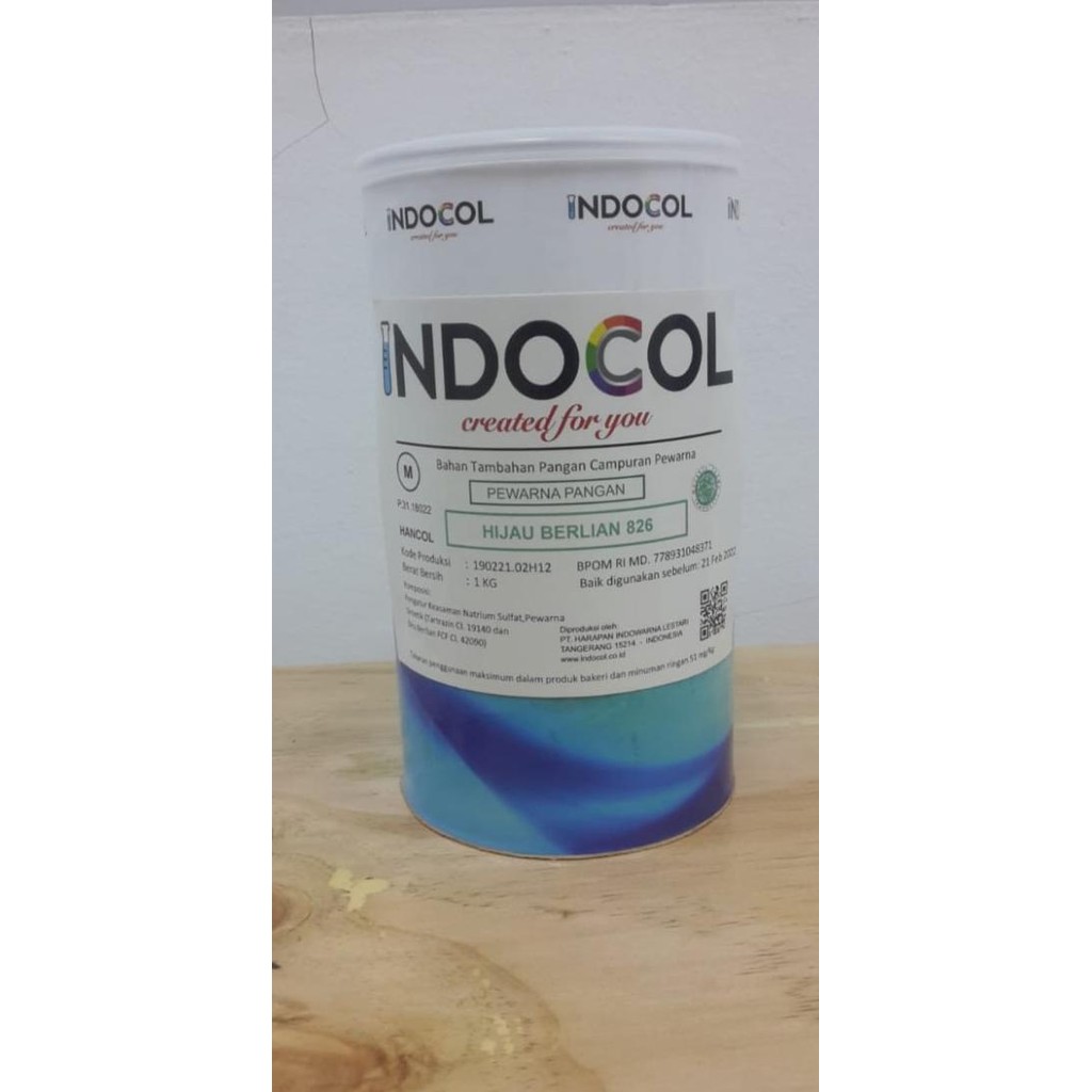 Jual Pewarna Makanan Indocol Hijau Berlian 826 (Brilliant Green ...