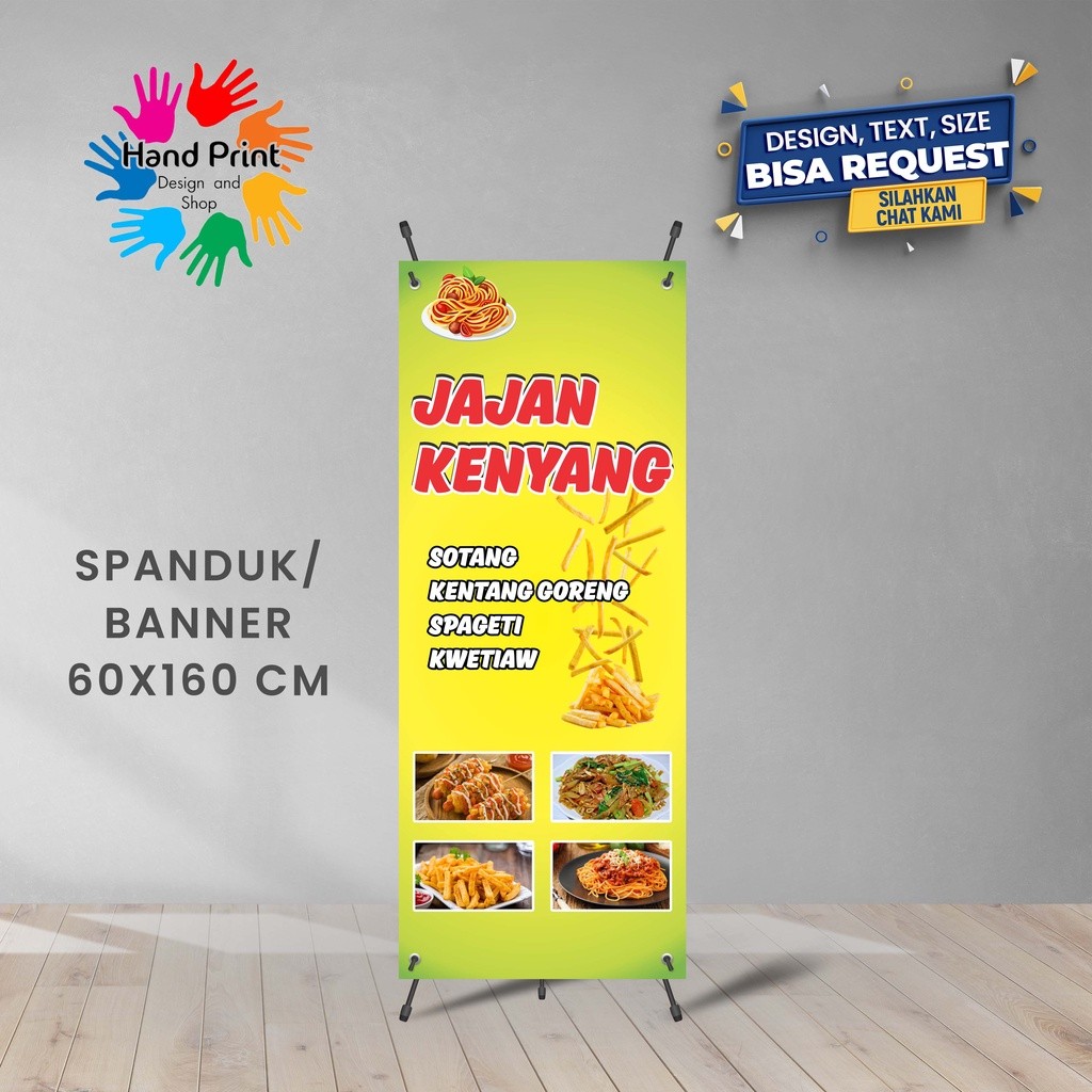 Jual Spanduk Banner Aneka Jajanan Kenyang Sotang Kentang Goreng Spageti ...