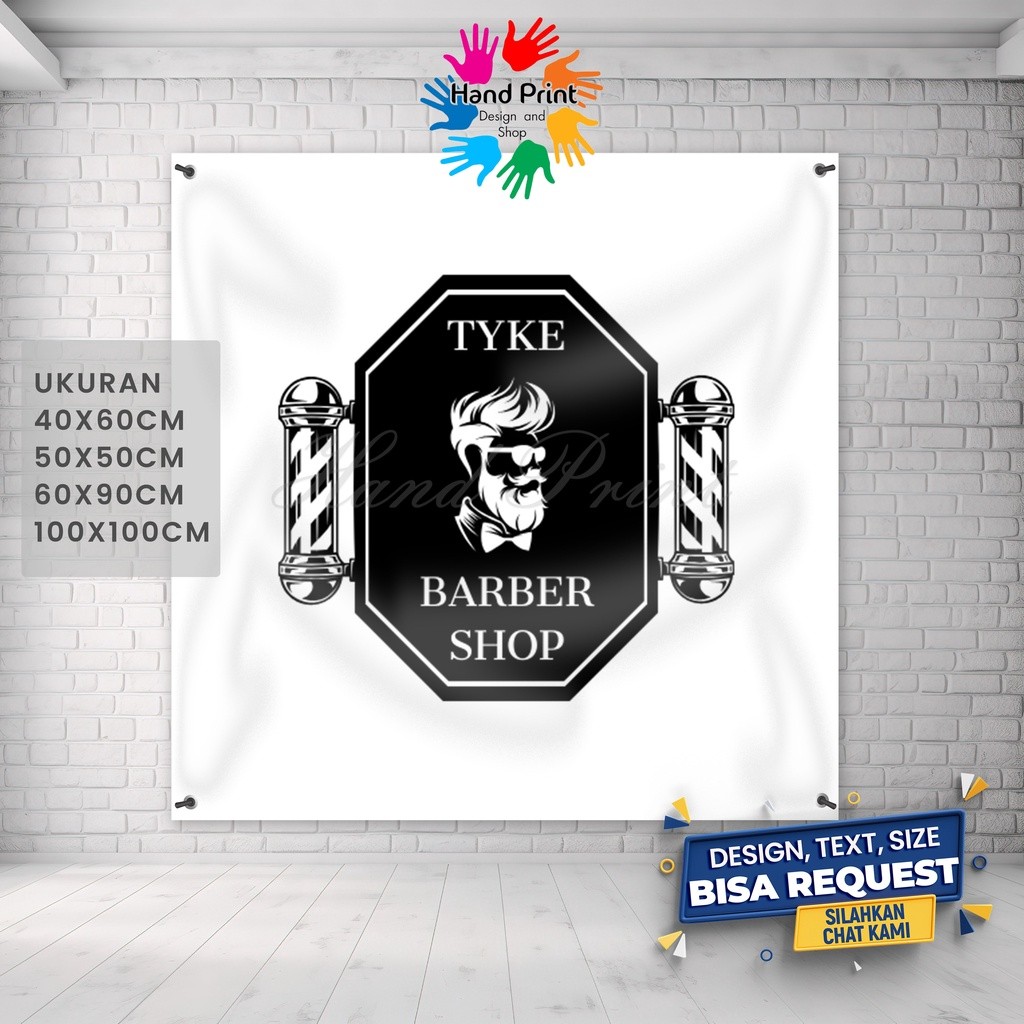 Jual Spanduk Banner MMT Vintage Barbershop Pangkas Rambut Cukur Rambut ...