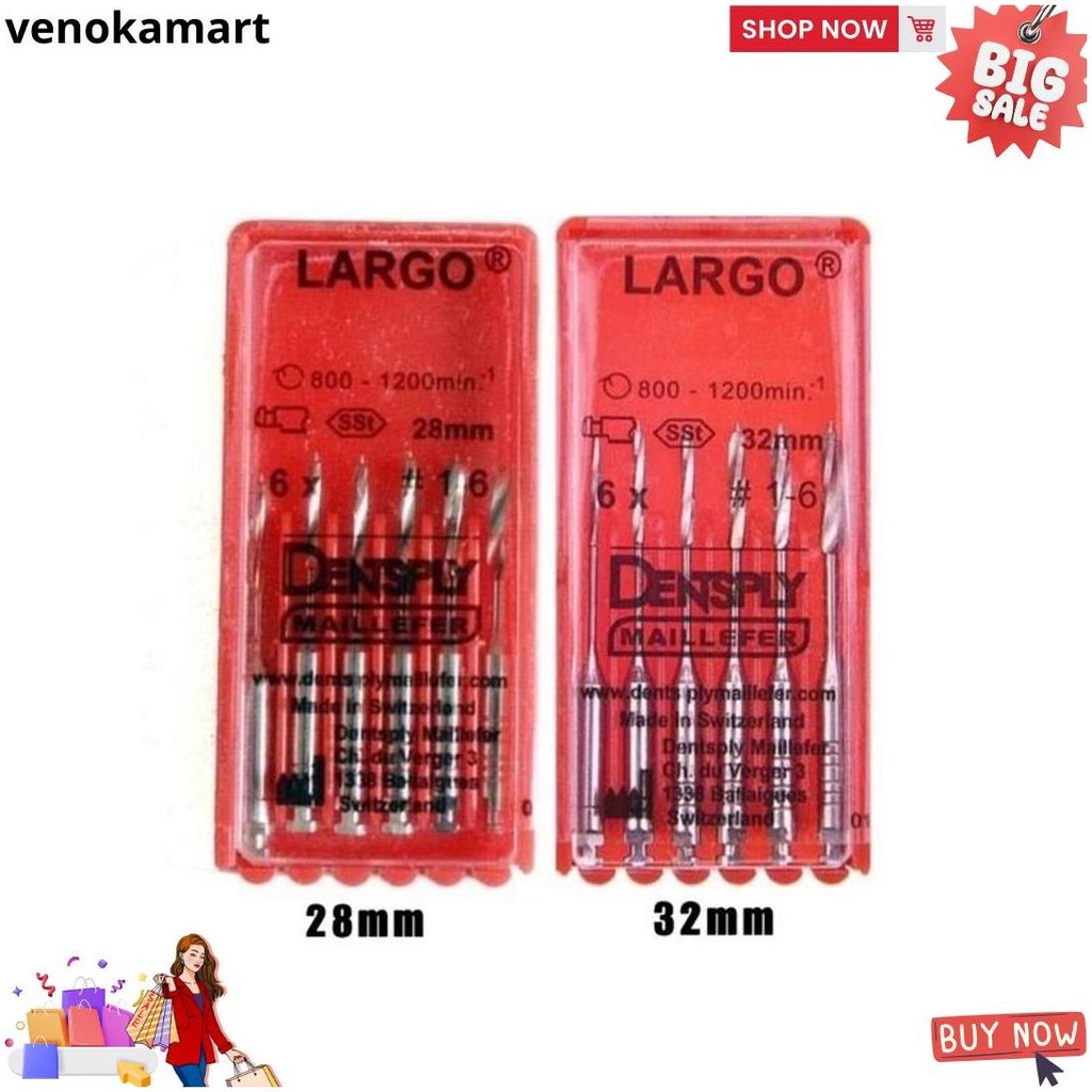 Jual Dental Largo Peeso Reamer Dentsply Peeso Reamers 28Mm 32Mm 28 Mm ...