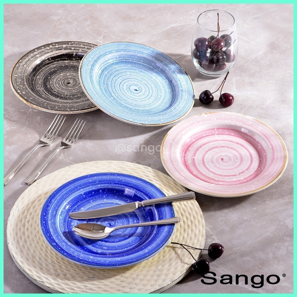 Jual SANGO Set Piring Salad Element Mix (isi 4) | Shopee Indonesia