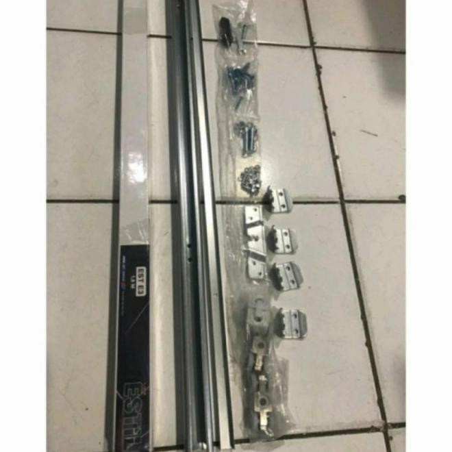 Jual Rel Pintu Sliding B5 Ukuran Panjang 2,4 M Komplit Roda | Shopee ...