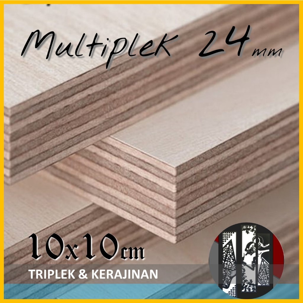 Jual Triplek 24mm10x10 cm Multiplek MDF/HMR Board Melamin Blokmin ...