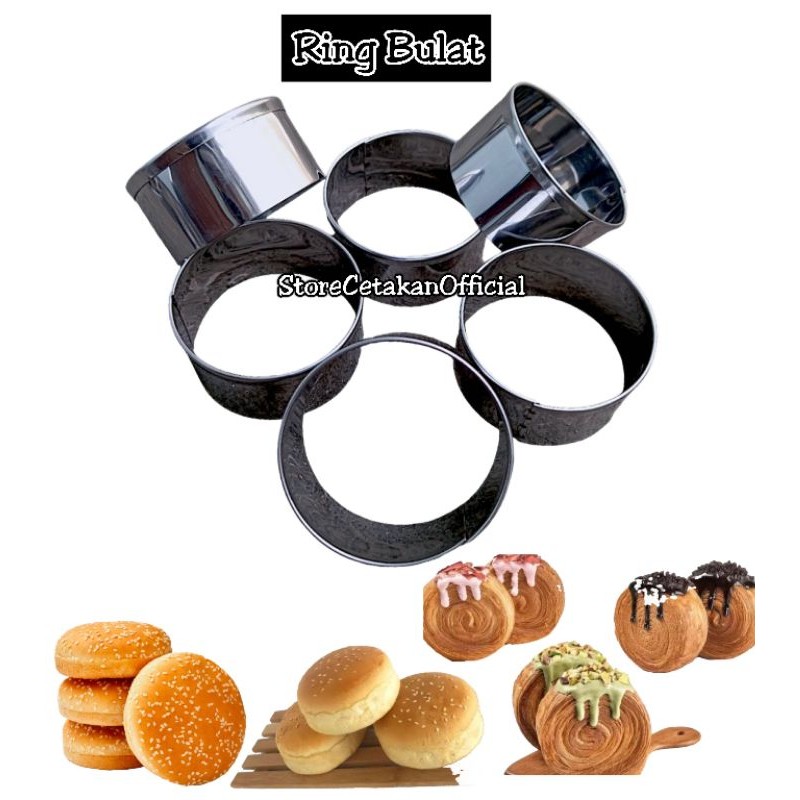 Jual Cetakan Ring Bulat/Ring Burger/Ring Cutter/Ring Cromboloni ...