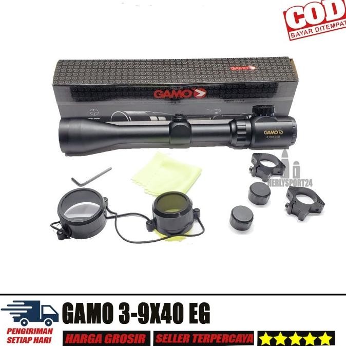 Jual TELESKOP GAMO 3-9X40 EG RETIKEL MILDOT TERMURAH | Shopee Indonesia