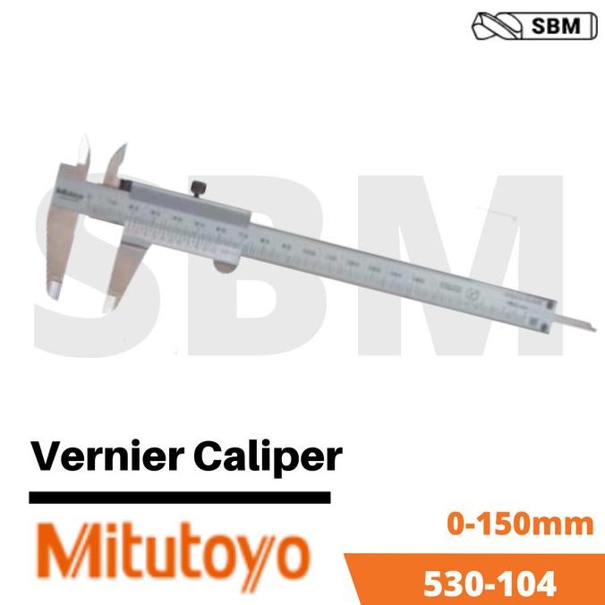 Jual MITUTOYO 530-104 JANGKA SORONG/SIGMAT SIKMAT/VERNIER CALIPER 6" 150MM | Shopee Indonesia